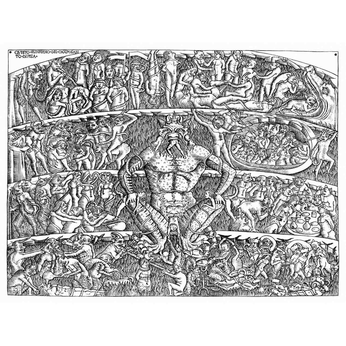 Dantes Inferno Map Botticelli