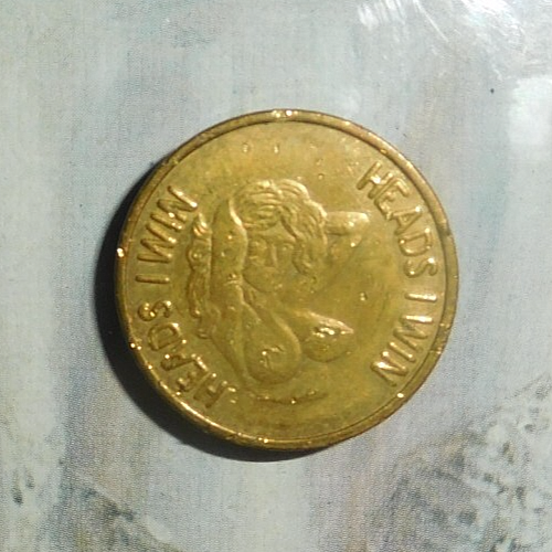 Heads I Win Tails You Lose Token Bronze Medal Nude Lady Novelty ...