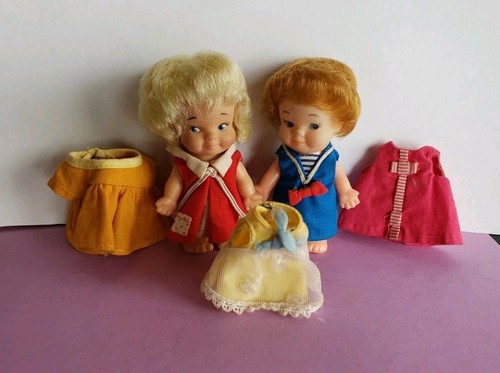 Pee Wee Uneeda Pocket Size Doll + Clone Vintage 1965 3.5" Blonde ...