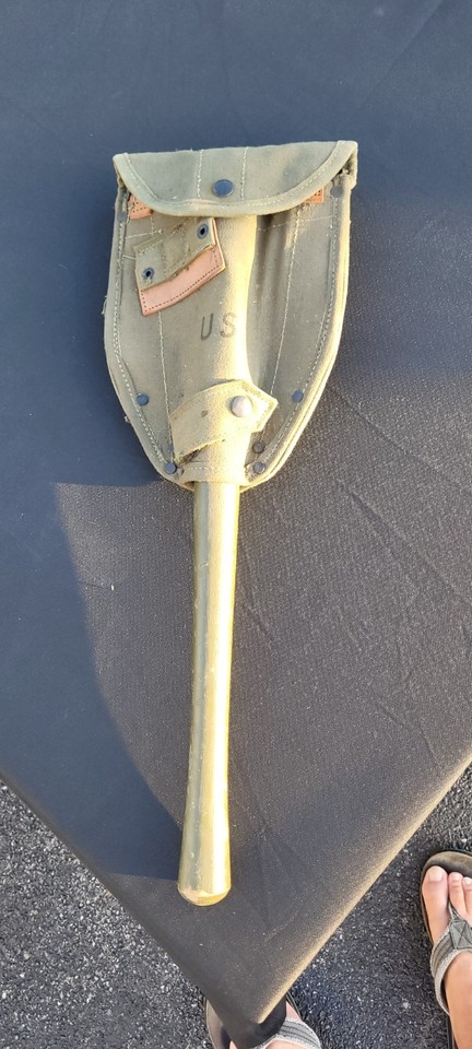 U.S. ARMY 1944 COMBAT FIELD SHOVEL AND CARRIER COVER WW2 Military ...