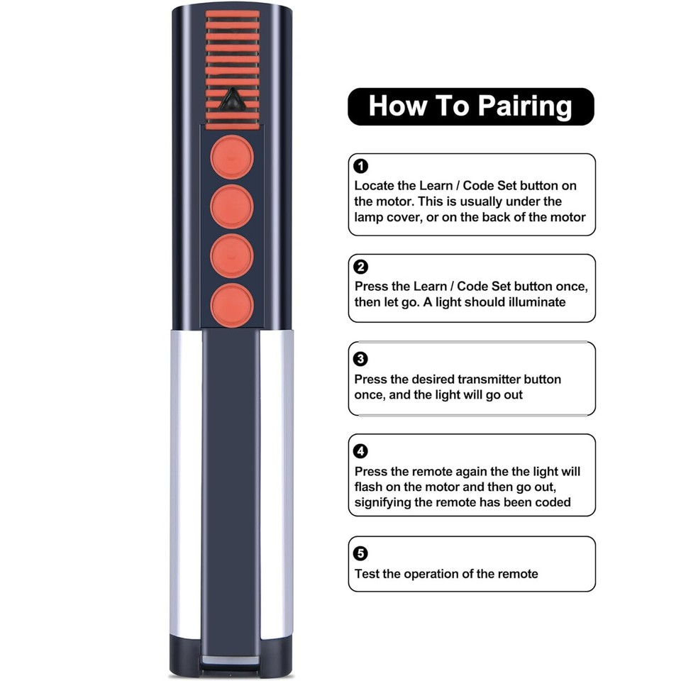 Henderson For Sommer 4020 4026 Gate Garage Door Remote Control Fob TX03 ...