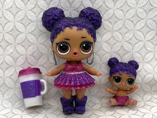 Lol Surprise Mini Doll Purple Queen Lil SIster Glitter Set | eBay