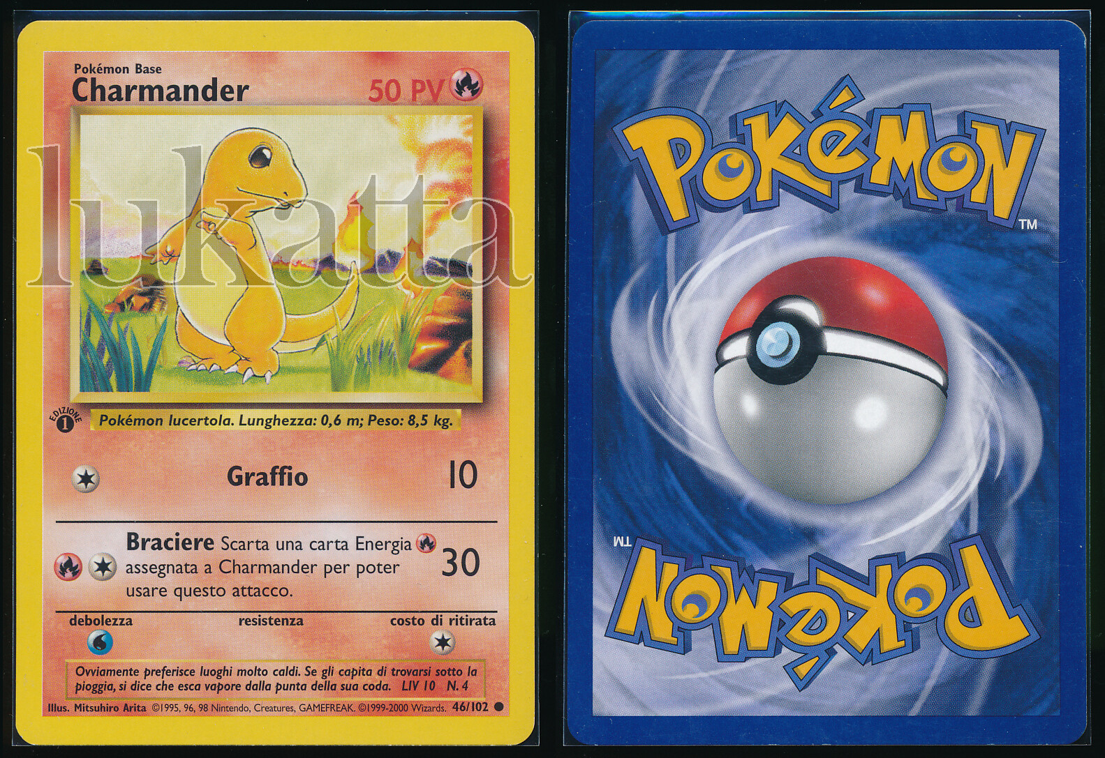Carta Pokémon Charmander PRIMA EDIZIONE - Set base 46/102 | eBay