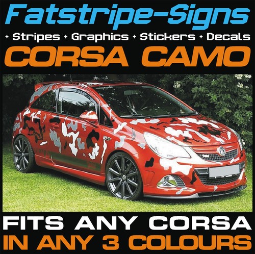 to fit VAUXHALL CORSA VXR CAR CAMO KIT VINYL GRAPHICS STICKERS DECALS ...