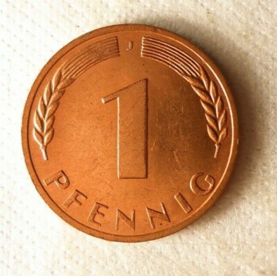 1950 J GERMANY PFENNIG - AU/UNC - Excellent Vintage Coin - GERMAN BIN ...