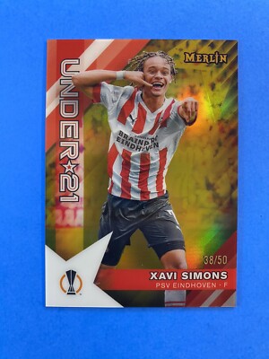 Xavi Simons - 2022-23 Topps UEFA Chrome U21 Gold /50 - Lepzig ...
