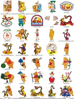 505 CARTOON BEAR EMBROIDERY MACHINE DESIGNS COLLECTION PES USB DRIVE | eBay