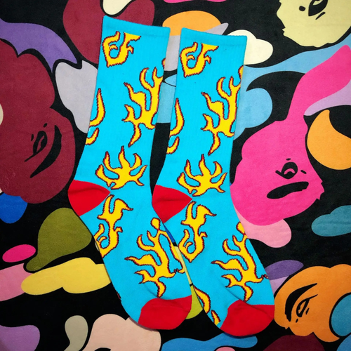 Tyler, The Creator Golf Flames socks trend hip hop men women ...