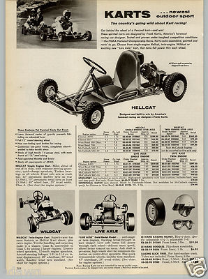 1961 PAPER AD Go Cart Karts Hellcat Wildcat Live Axle Frank Kurtis NGKA ...