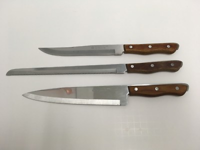 Maxam Steel Brand Stainless Steel Knife Set Japan Triple Riveted Wood ...