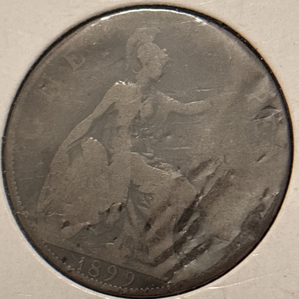 1899 ONE PENNY GEORGIVS V DEI GRA:BRITT:OMN: REX FID: DEF: IND: IMP | eBay