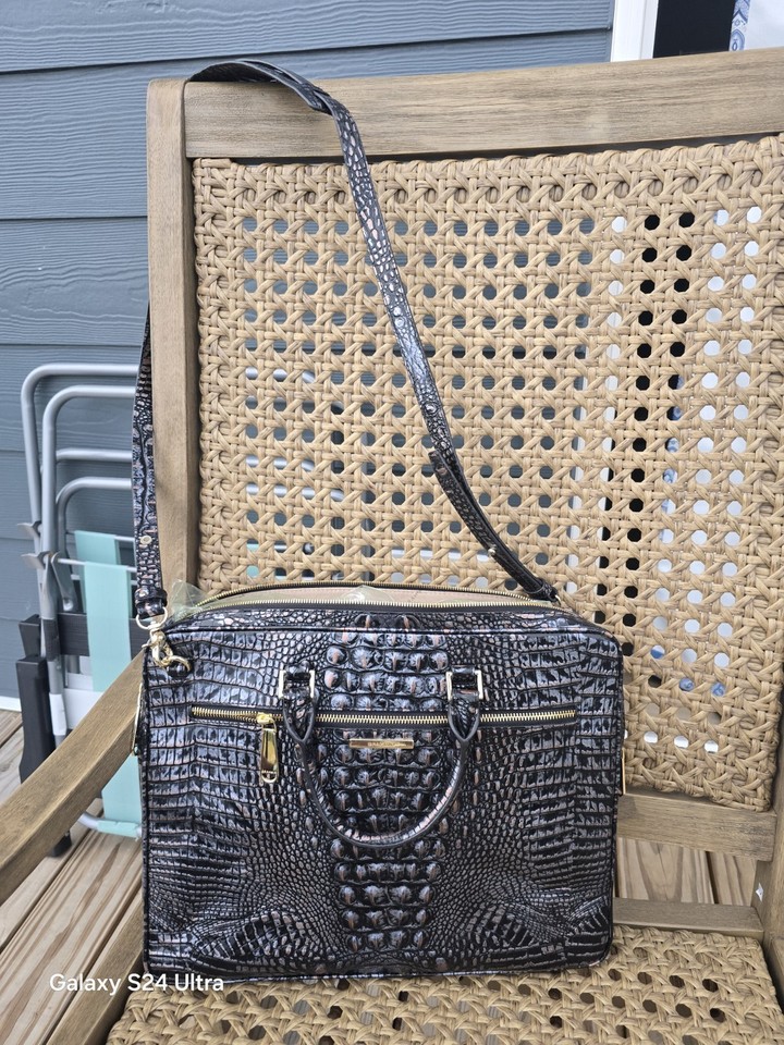 NWT BRAHMIN BUSINESS TOTE/BRIEFCASE DUSK MELBOURNE HARD TO FIND COLOR ...