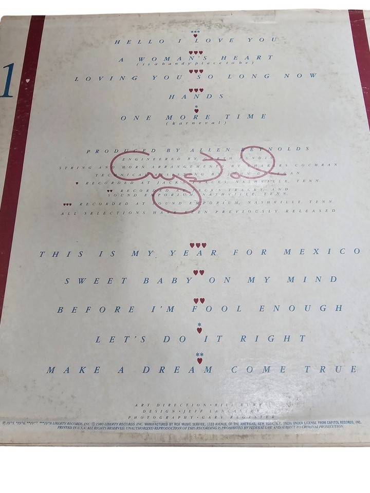 Crystal Gayle "A Womans Heart" Vinyl LP Record Album | eBay