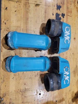 OMC Stringer 3.8l Starboard Exhaust Manifold Risers Elbows | eBay