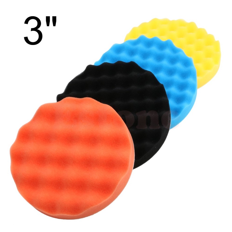 4Pcs 3 inch Buffing Polishing Sponge Pads Kit For Car Polisher Buffer ...