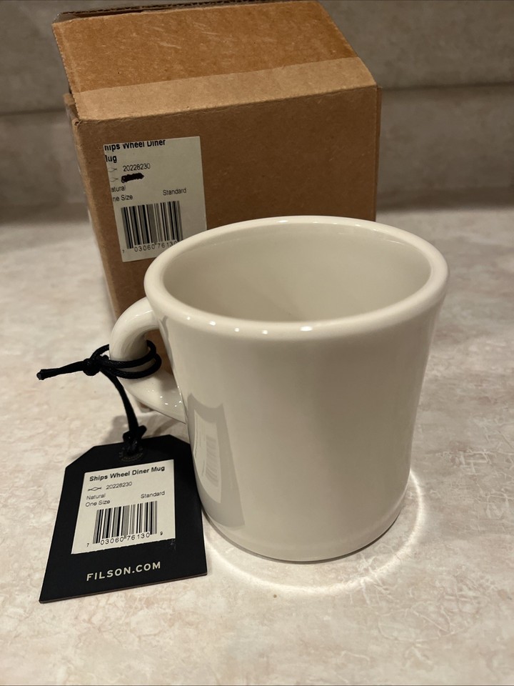 NIB NEW FILSON USA Ballard Ships Wheel Coffee Diner Mug NWT Homer ...
