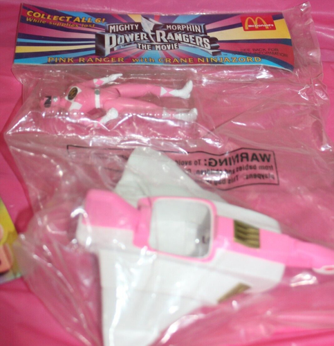 Mighty Morphin Power Rangers Pink With Crane Ninjazord 1995 McDonald's ...
