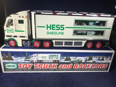 Z2-3 HESS TRUCK - 2003 TRUCK AND RACECARS HAULER - BRAND NEW IN BOX | eBay