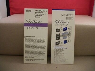 Vintage IBM IMS/VS 2 Application Programming Reference Summary and IMS ...