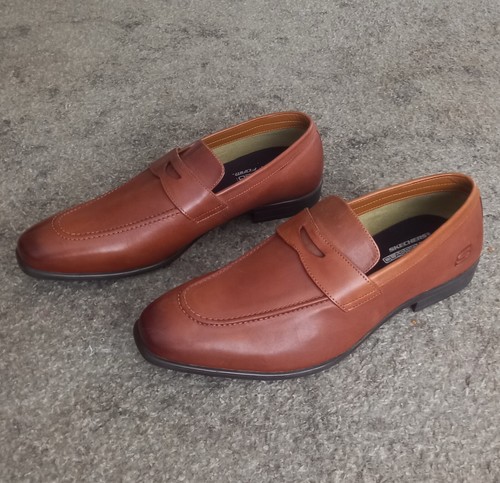 Skechers Trentmore Corinth Slip On Leather Memory Foam Shoes Size 12 UK ...