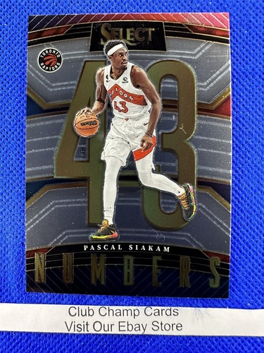 2022-23 #14 Pascal Siakam Panini Select Basketball Numbers Insert 43 ...