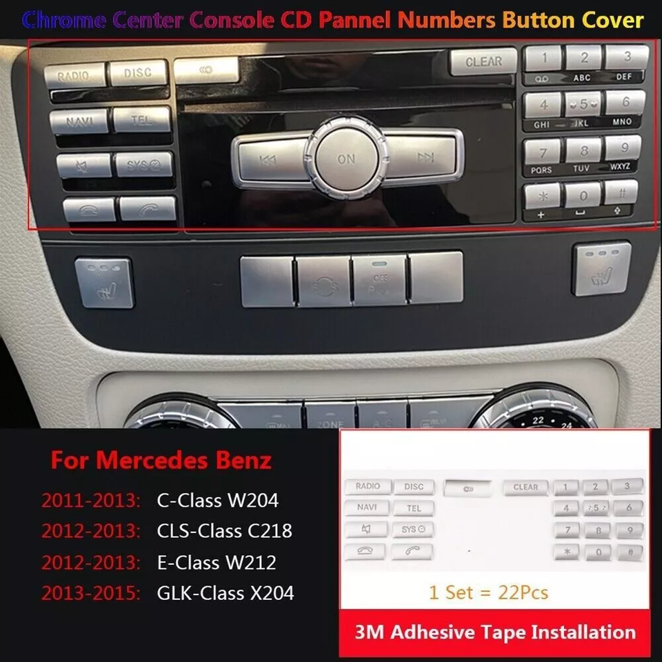 22Pcs/set Button Cover Stickers For Mercedes For Benz W204,W212,C218 ...