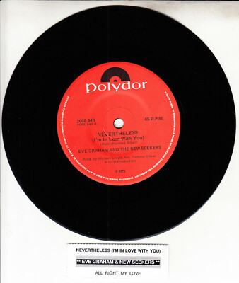 EVE GRAHAM & THE NEW SEEKERS Nevertheless (I'm In Love With You) 45 ...