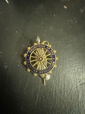 Daughters of the American Revolution Pin Sterling Silver & 14K Gold | eBay
