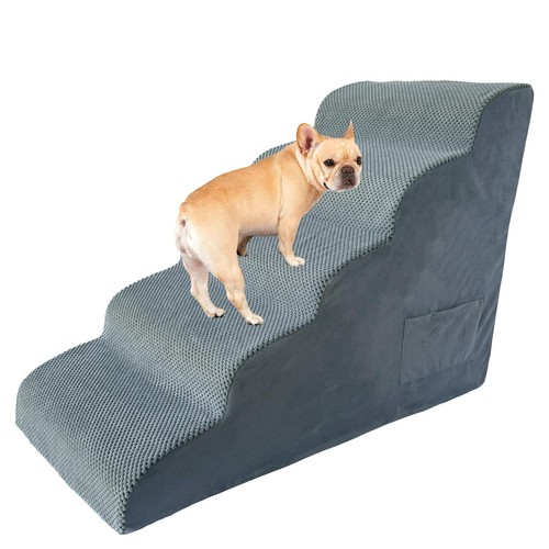 Dog Stairs to high beds, 5-Step Small Medium Dog Steps for 24"-30 ...