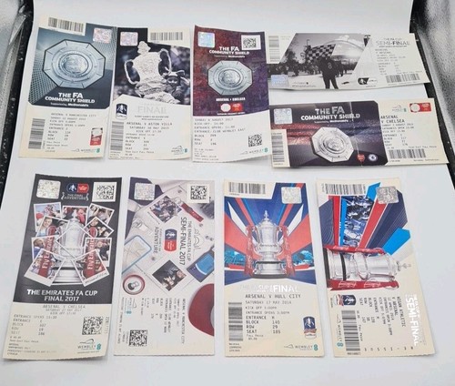 Arsenal FA Cup Final Semi Final & Community Shield Match Tickets Lot ...
