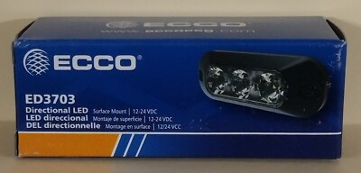ECCO Directional 3 LED surface mount 12-24 VDC Amber model ED3703A New ...