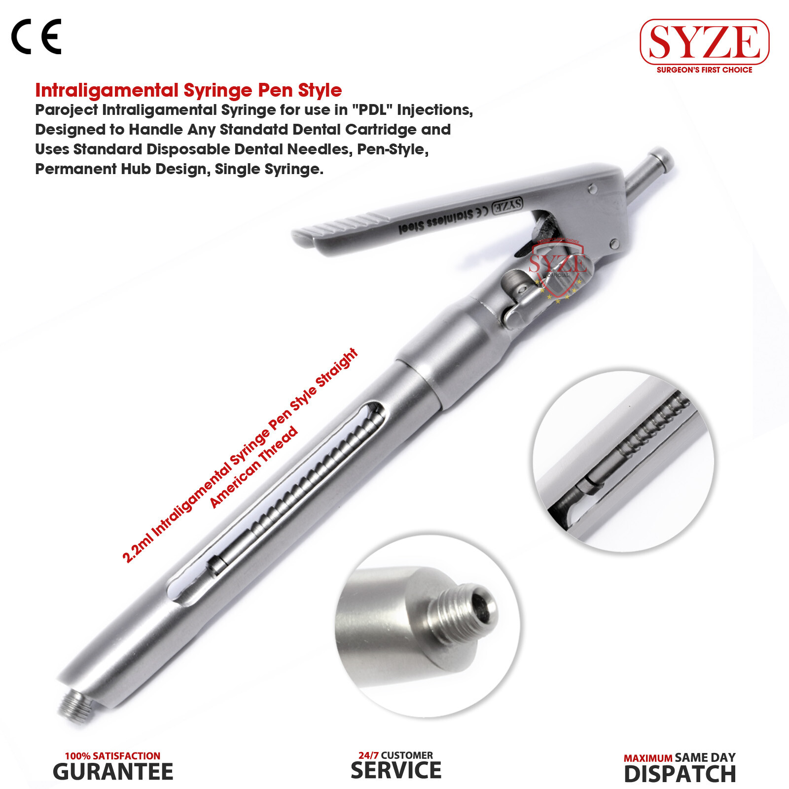 Rang Of Dental Aspirating Syringes 2.2 ml Intraligamentary Anesthesia ...