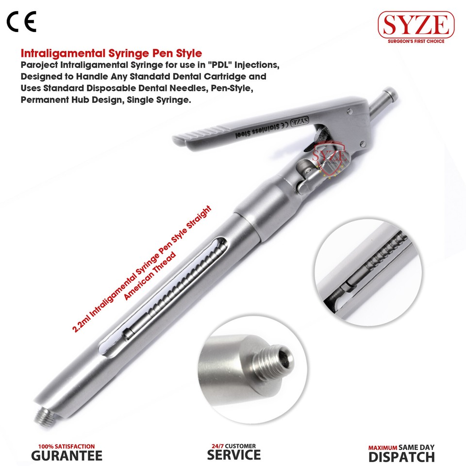 Rang Of Dental Aspirating Syringes 2.2 ml Intraligamentary Anesthesia ...
