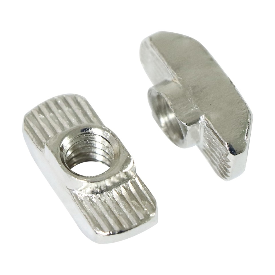 1/4"-20 Threaded Standard Steel Drop in T-Nut, Drop in T-Nuts Accessory ...