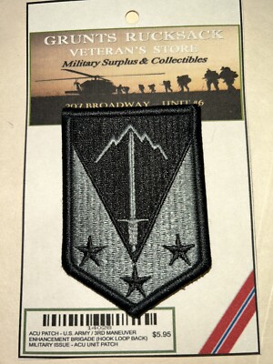 U.S. ARMY - 3RD MANEUVER ENHANCEMENT BDE / ACU UNIT PATCH [HOOK/LOOP ...