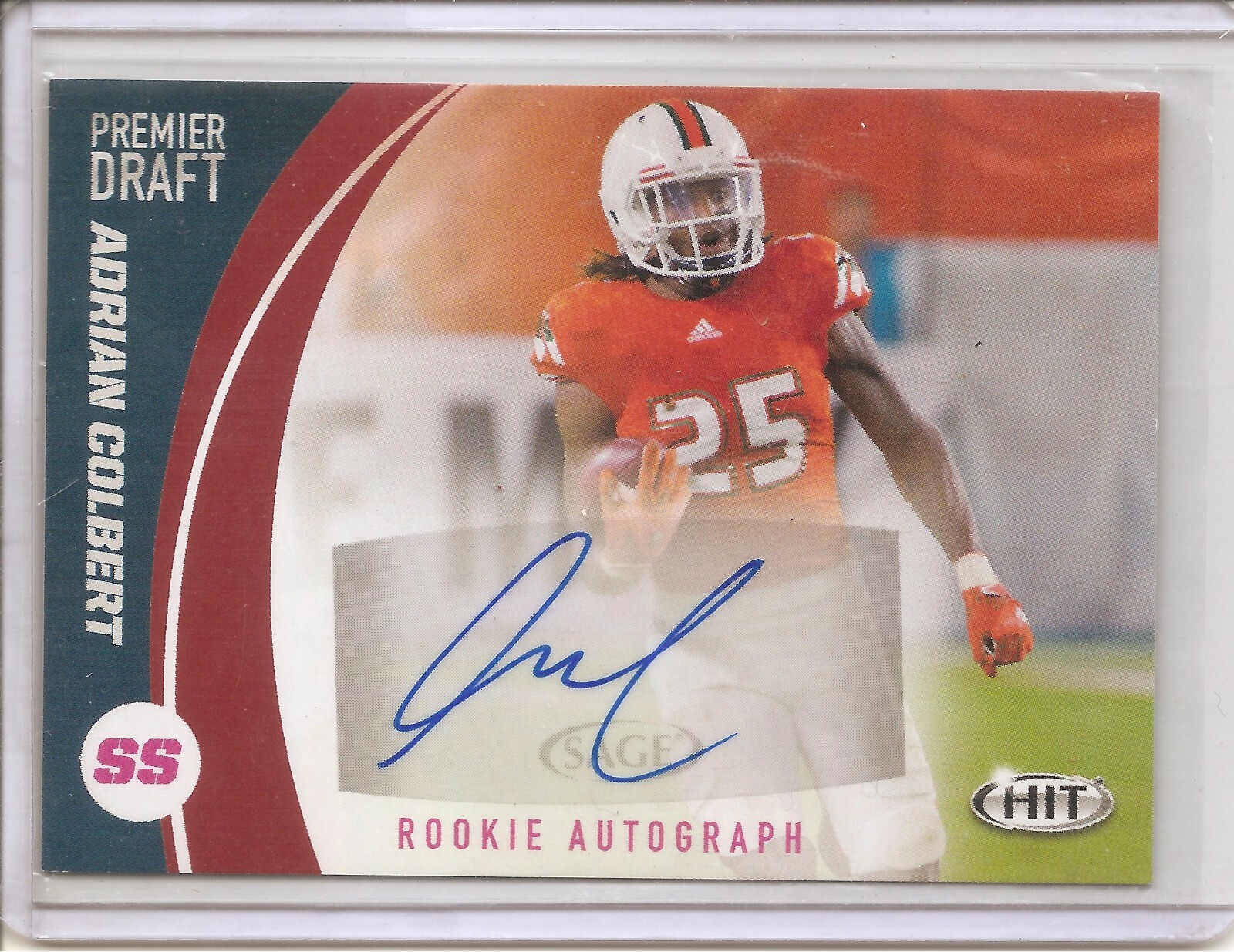 SAGE PREMIER DRAFT " Adrian Colbert "RC / AUTOGRAPH / Chicago Bears | eBay