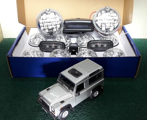 Land Rover Defender TD5 TDCi Full Front Rear Fog & Reverse Clear LED ...