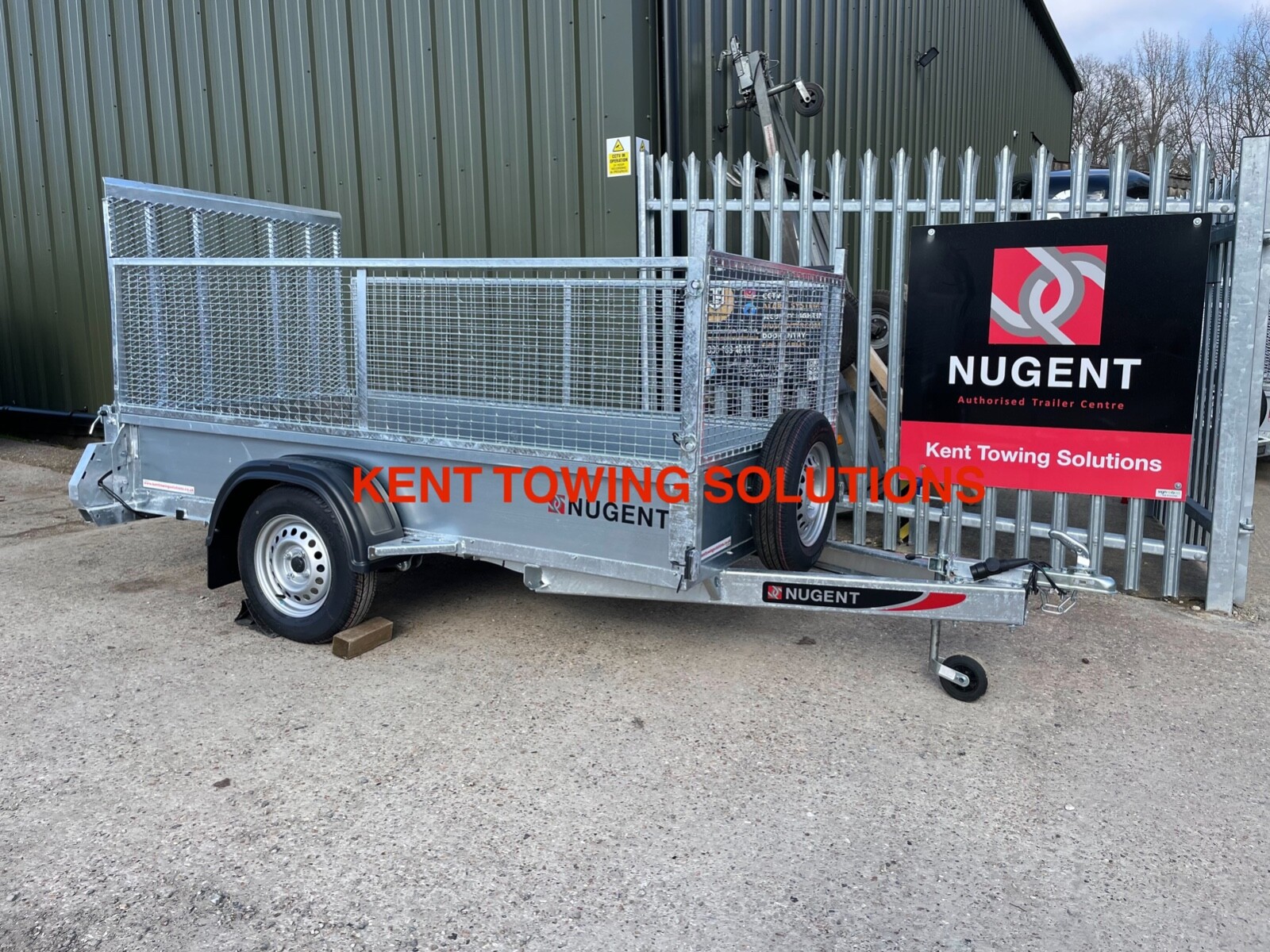 NEW Nugent G2512-750 General Purpose Trailer 8'2"x4'2" Mesh Sides, Ramp ...