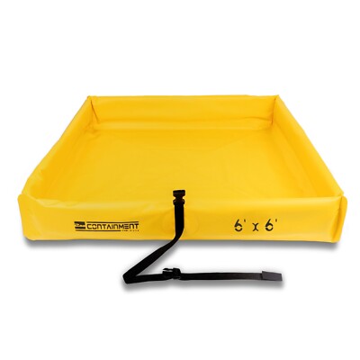 2nd Containment - Folding Duck Pond - 6ft x 6ft YELLOW SPILL TRAY | eBay