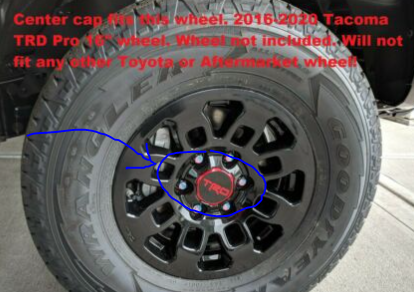 2017-2018 Toyota Tacoma TRD PRO FACTORY TRD CENTER HUB CAP PT280-35170 ...