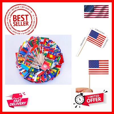 200 Countries Toothpick Flags Mini Small Country National Cupcake ...