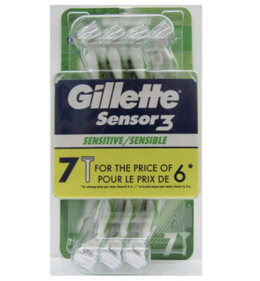 Gillette Sensor 3 Sensitive Disposable Razors 7 ct | eBay