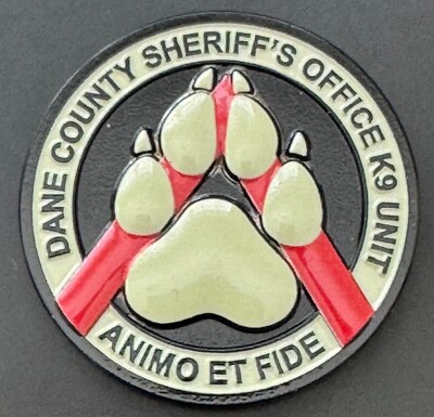 Dane County Sheriff's Office K9 Unit Paw Dog Challenge Coin Medal ...
