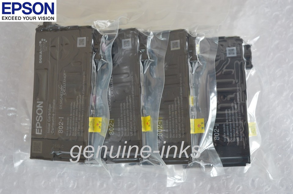 Genuine Epson 802-I 4 Ink Set WF Pro 4720 4730 4734 4740 More Than ...