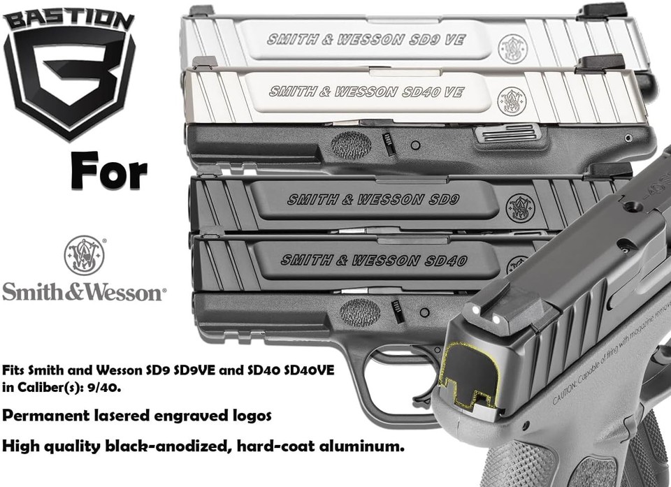 BASTION Rear Cover Slide Back Plate for Smith & Wesson SD9VE, SD9 ...