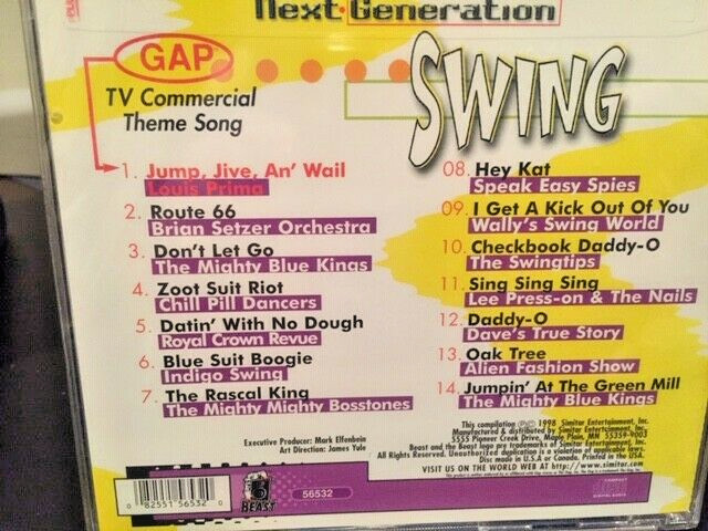 Brand New: Next Generation Swing XLNT 90's swing CD - Setzer, Royal ...