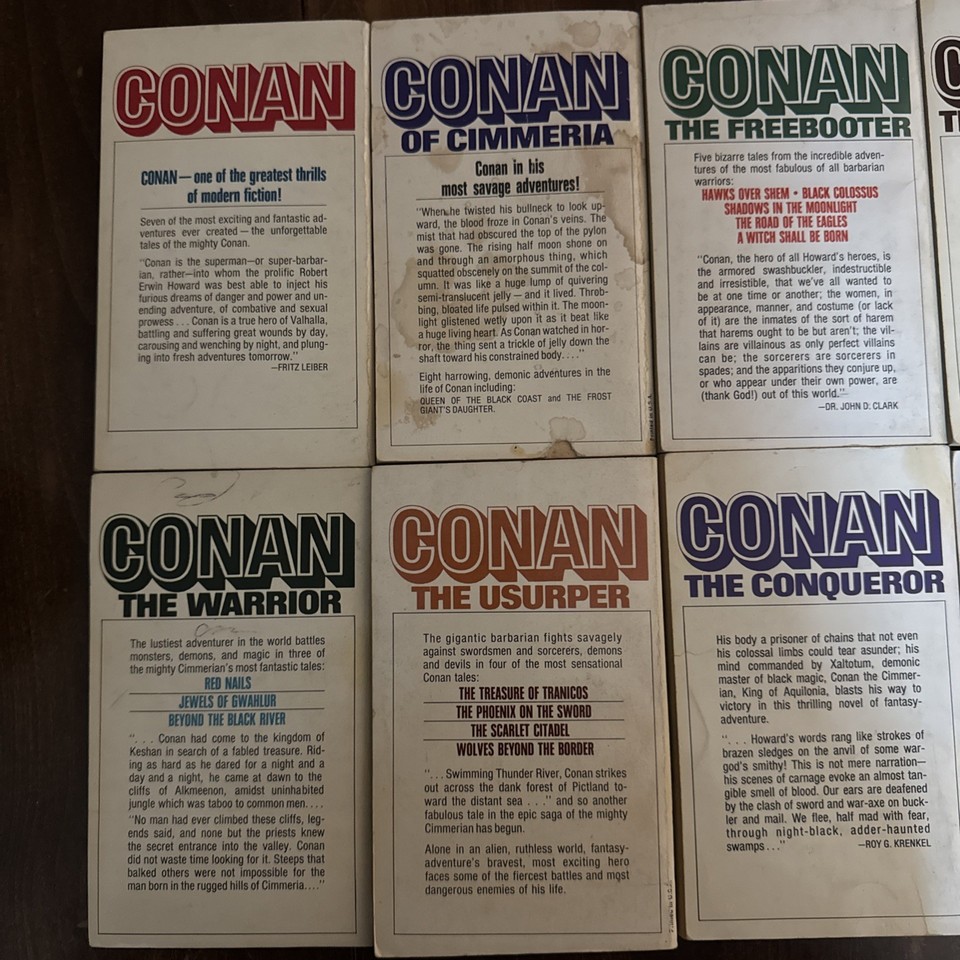 Conan Complete Main Series Robert E. Howard Ace Books Vintage Paperback ...