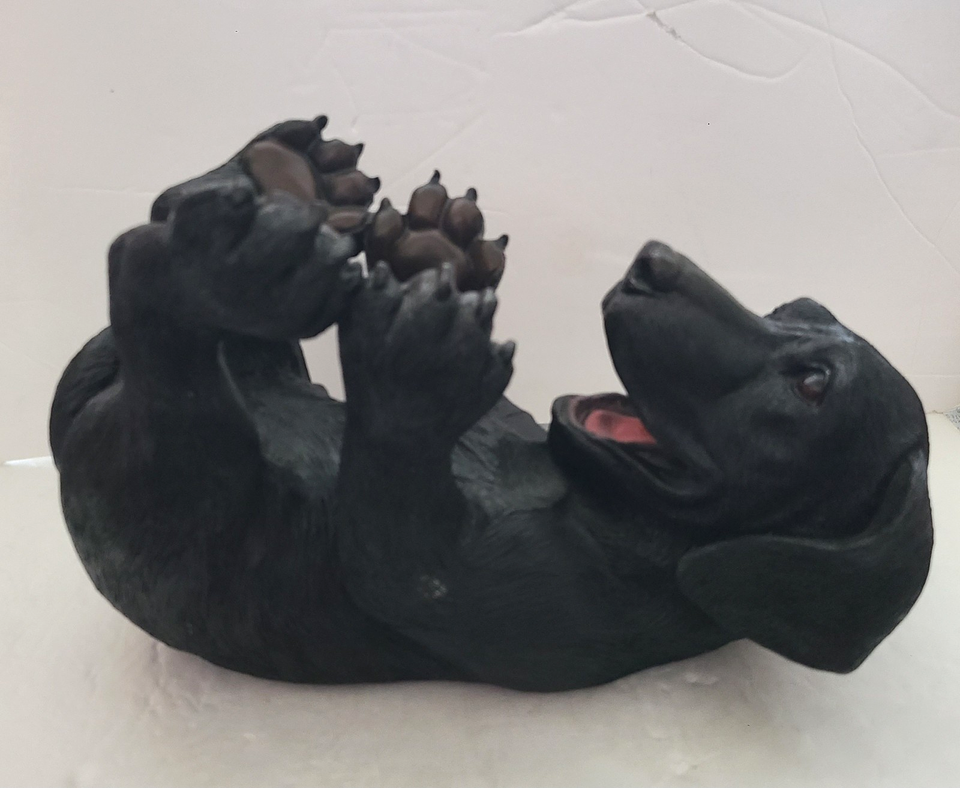 Black Labrador Puppy Resin Wine Bottle Holder Caddy 12" | eBay