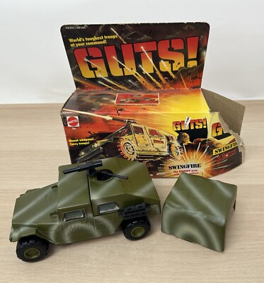 Vintage 1987 Mattel GUTS! Swingfire HMMWV Jeep - Complete w/ Original ...