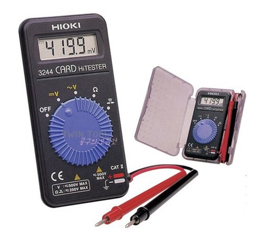 HIOKI POCKET DIGITAL MULTIMETER CARD TESTER 3244-60 MADE IN JAPAN ...